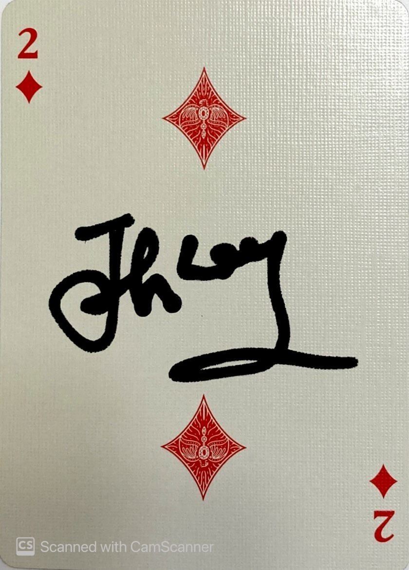 Autograph Signed Harry Potter Playing Card