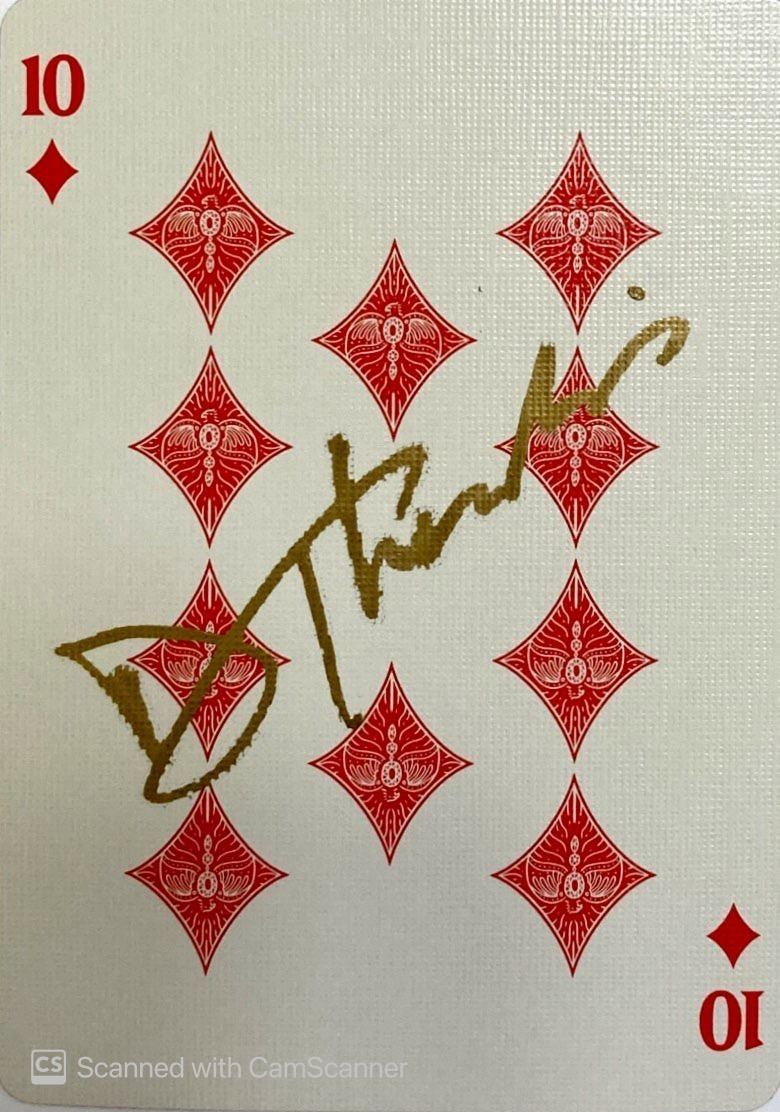 Autograph Signed Harry Potter Playing Card