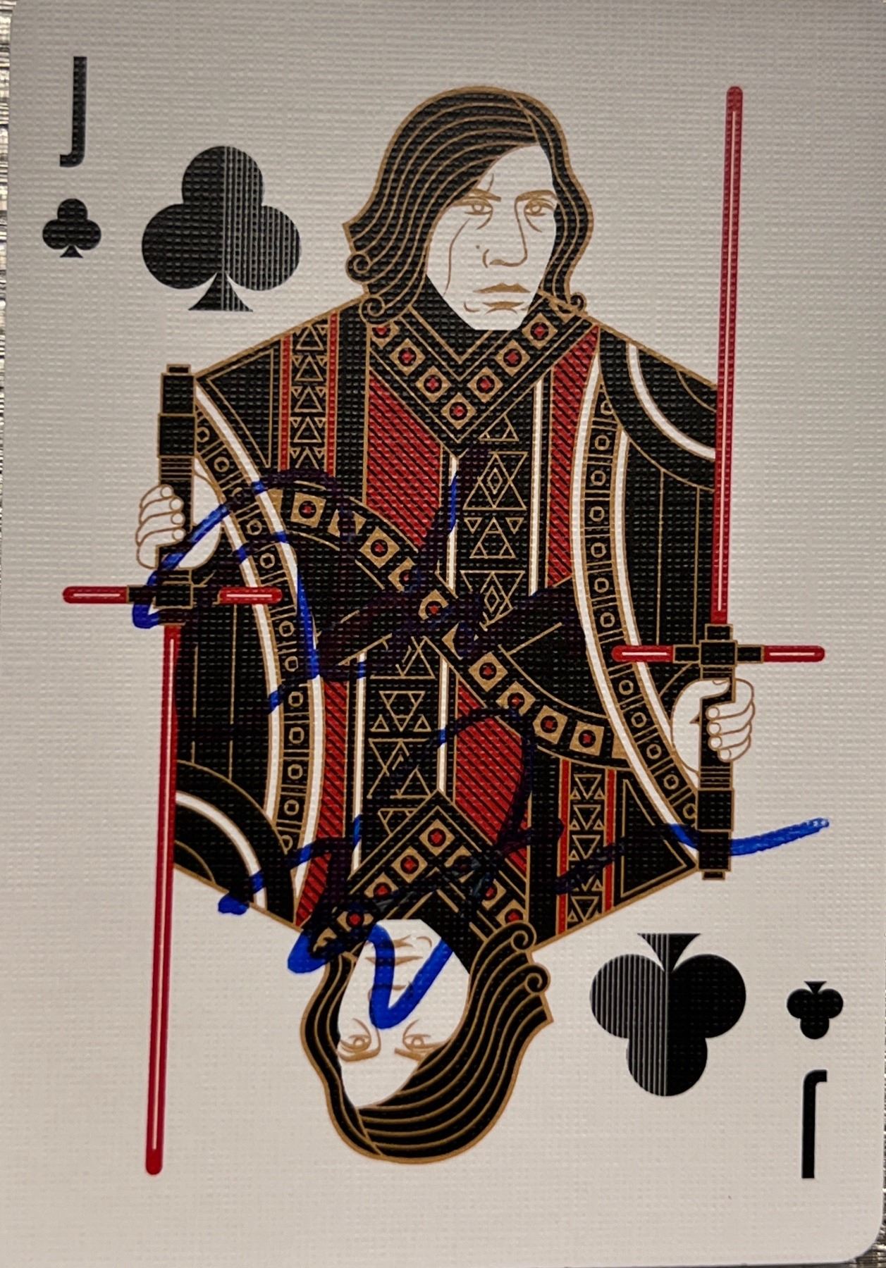 Autograph Signed Star Wars Playing Card