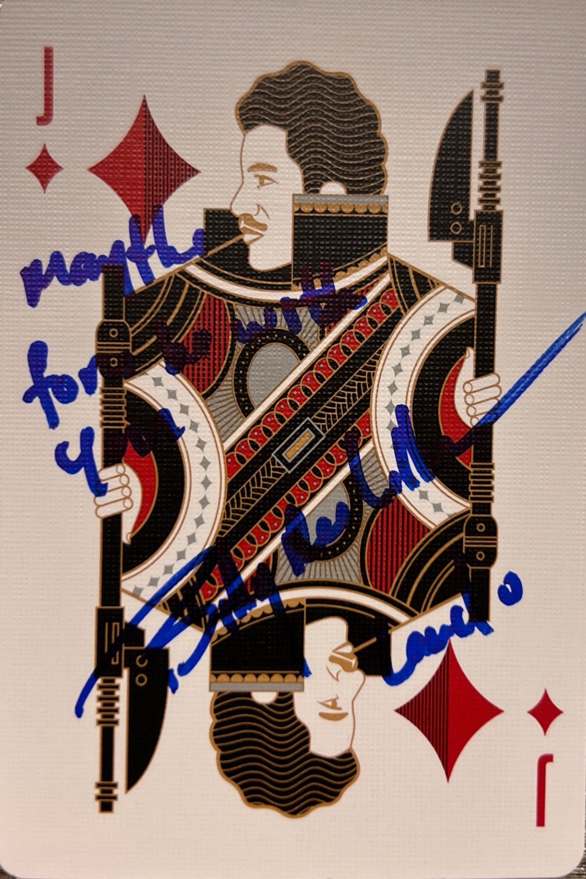 Autograph Signed Star Wars Playing Card