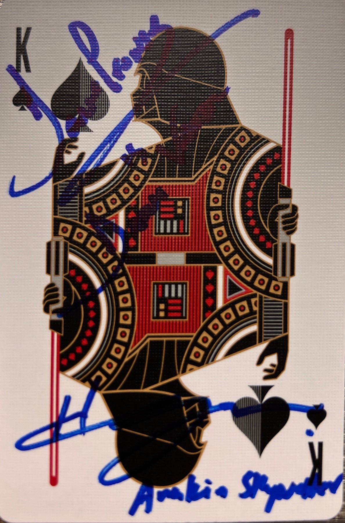 Autograph Signed Star Wars Playing Card