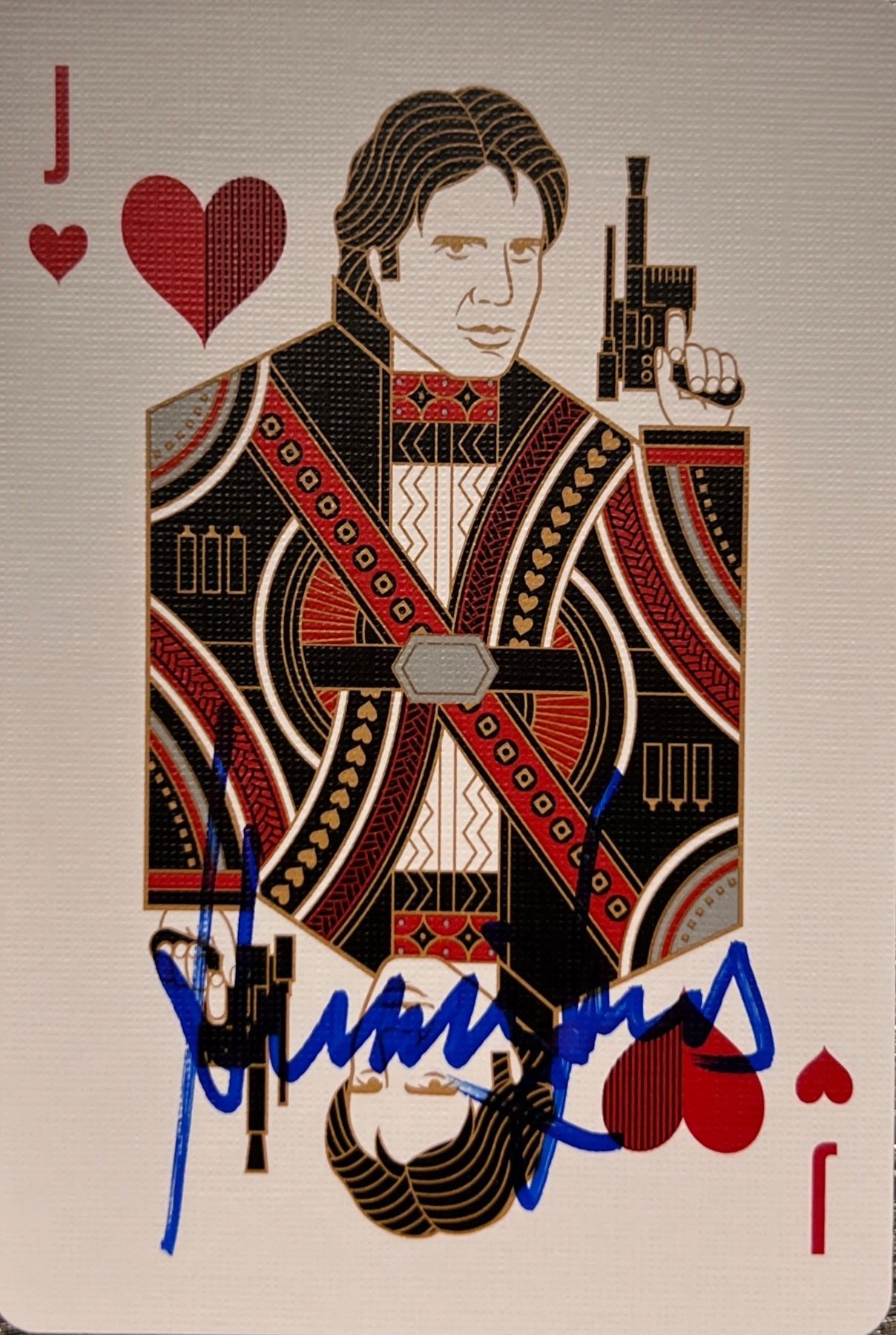 Autograph Signed Star Wars Playing Card