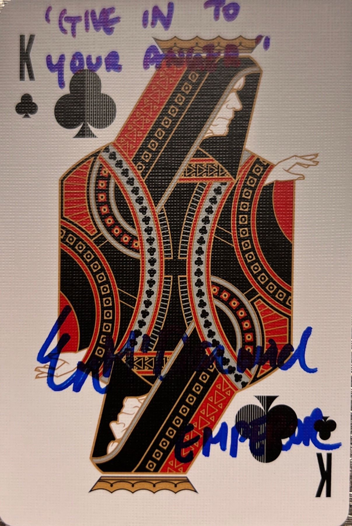 Autograph Signed Star Wars Playing Card
