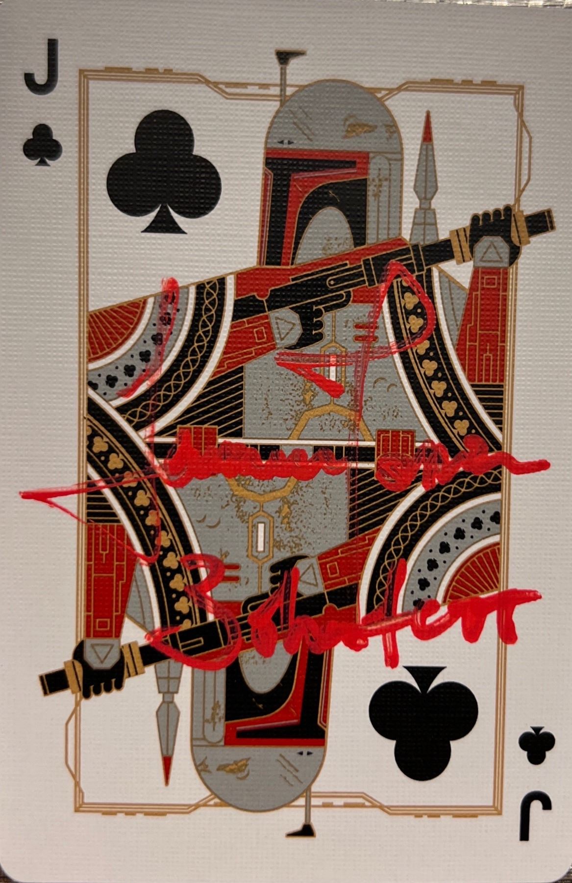 Autograph Signed Mandalorian Playing Card