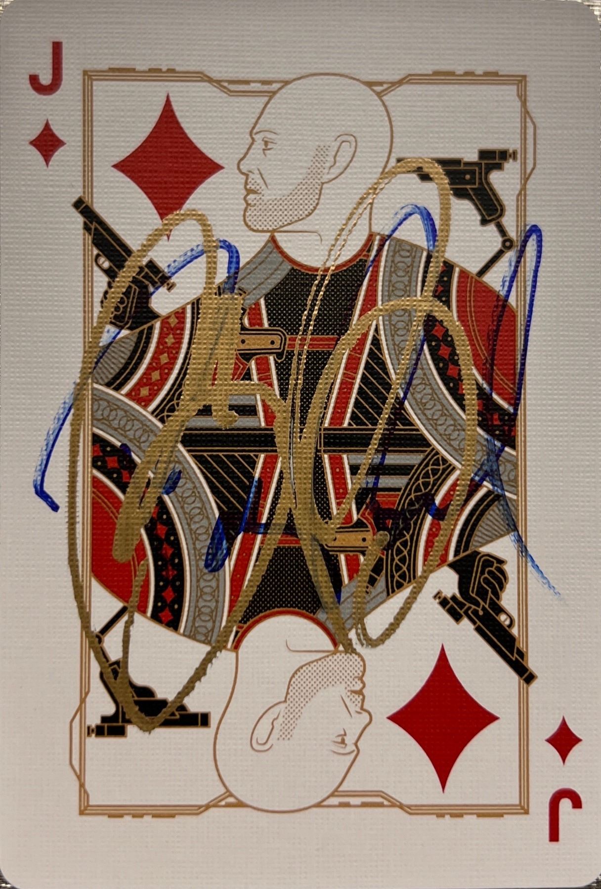 Autograph Signed Mandalorian Playing Card