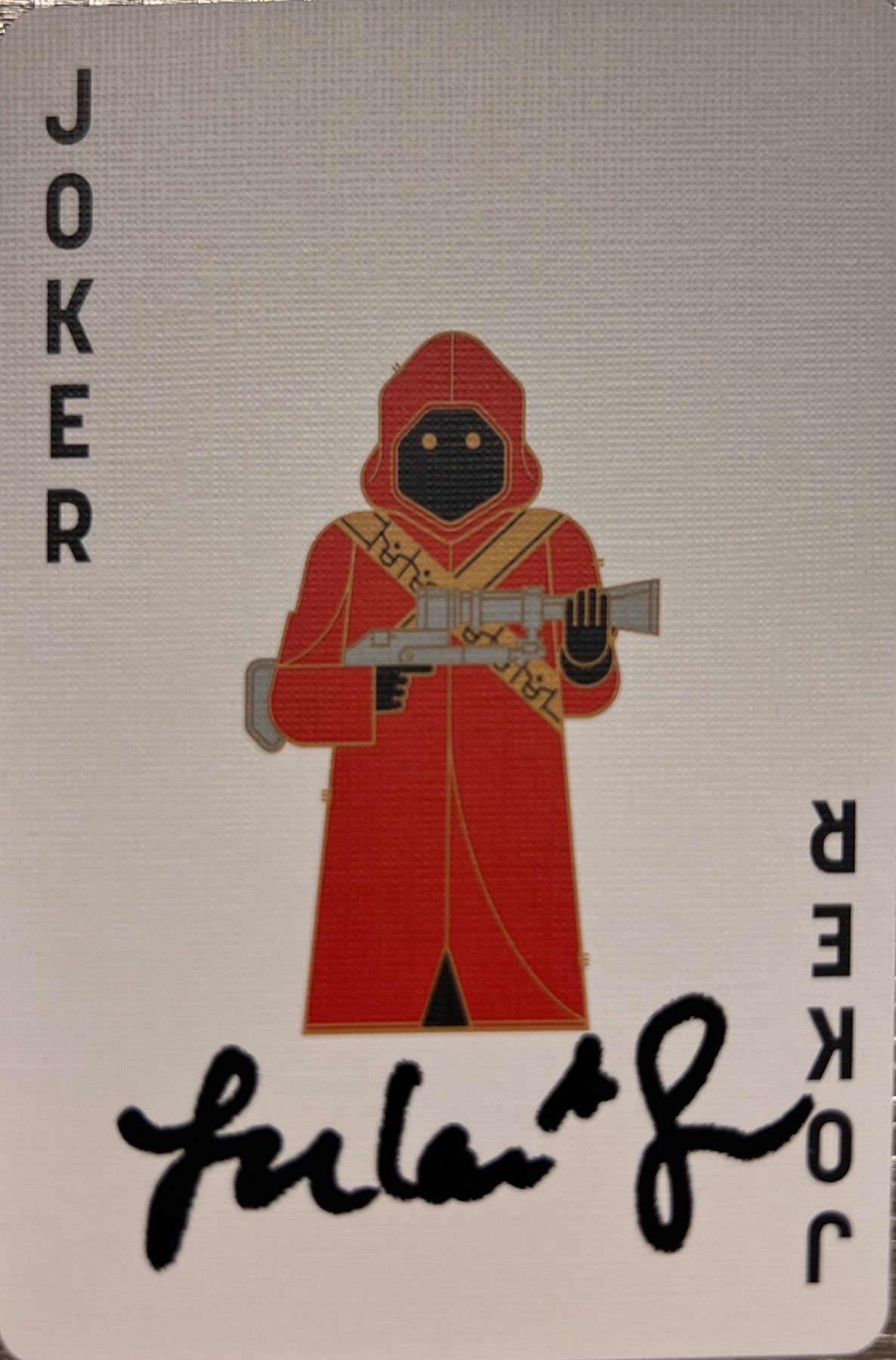 Autograph Signed Mandalorian Playing Card