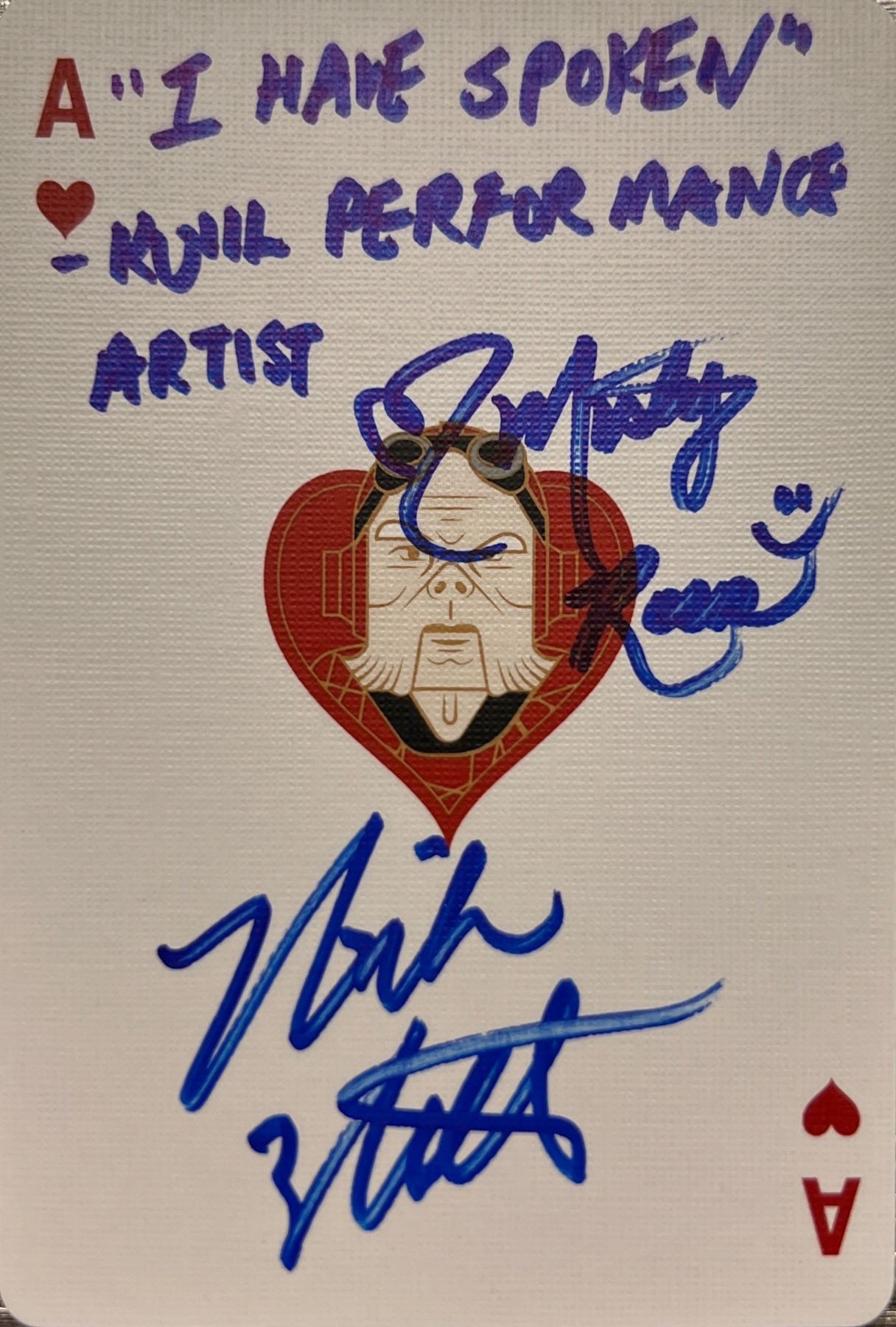 Autograph Signed Mandalorian Playing Card