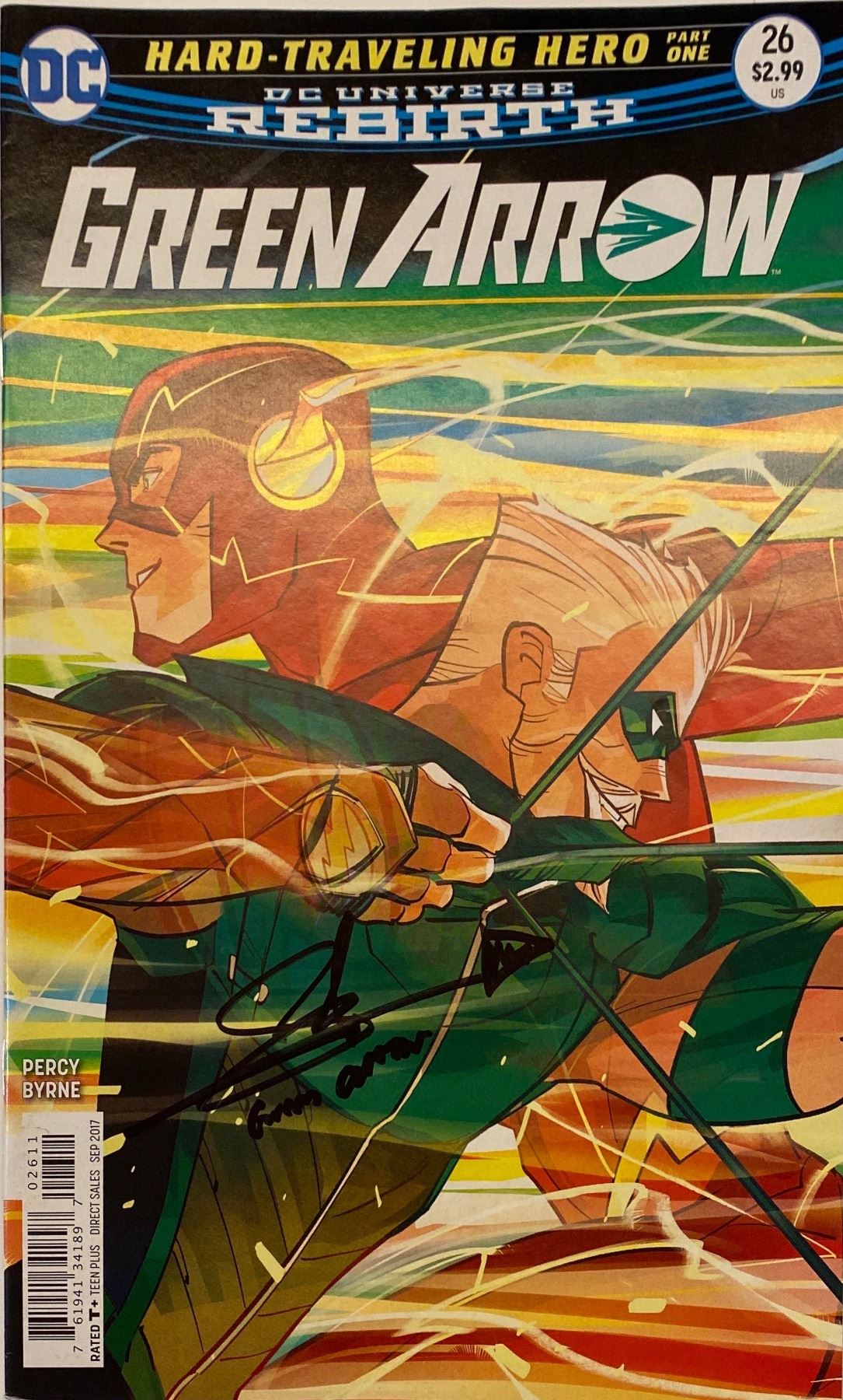 Autograph Signed Arrow Comics