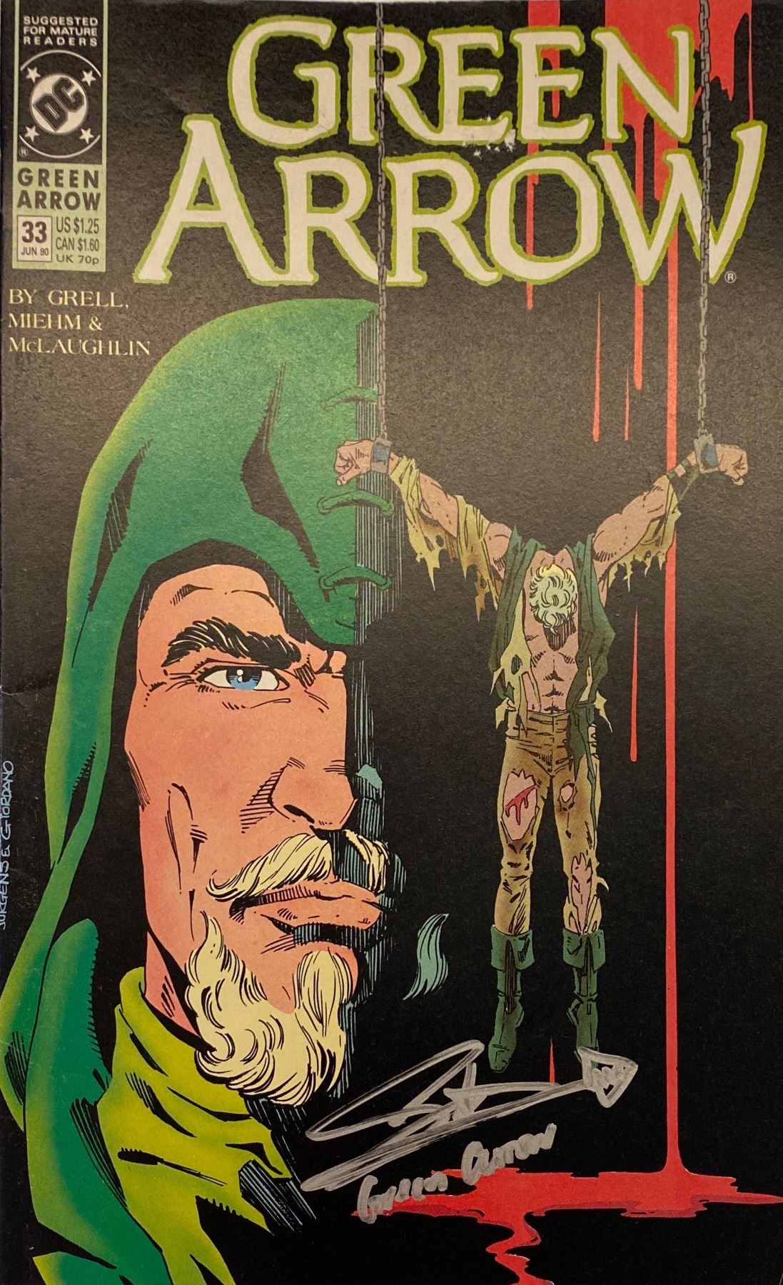 Autograph Signed Arrow Comics