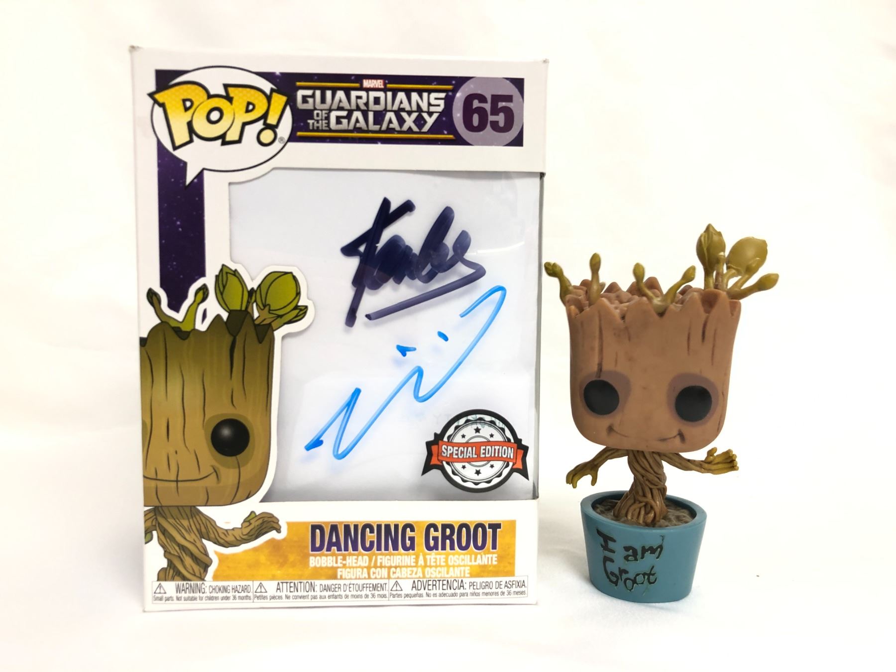 Autograph Signed Dancing Groot Funko Pop