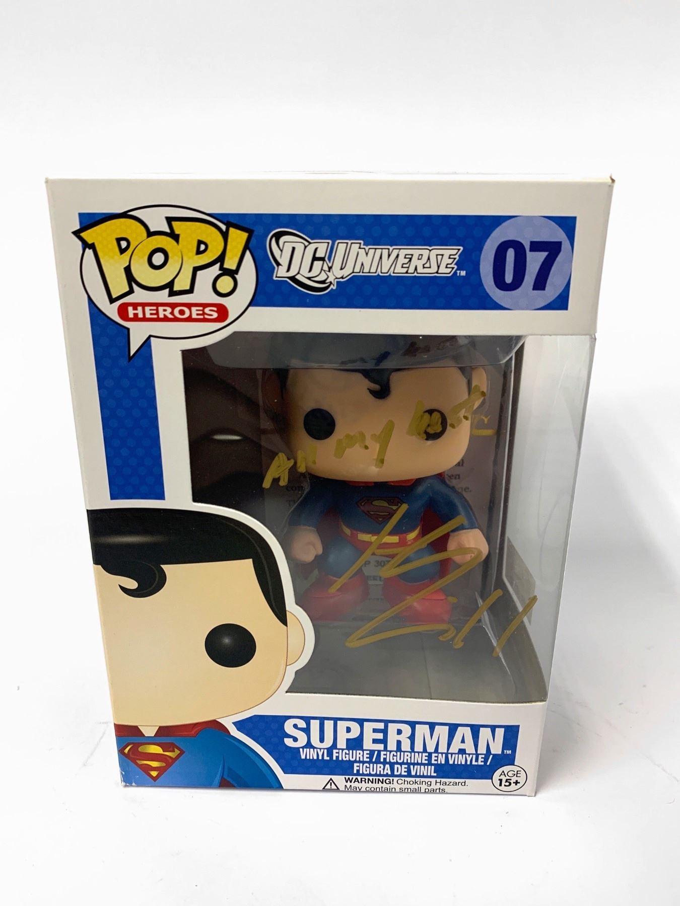 Autograph Signed Superman Funko Pop