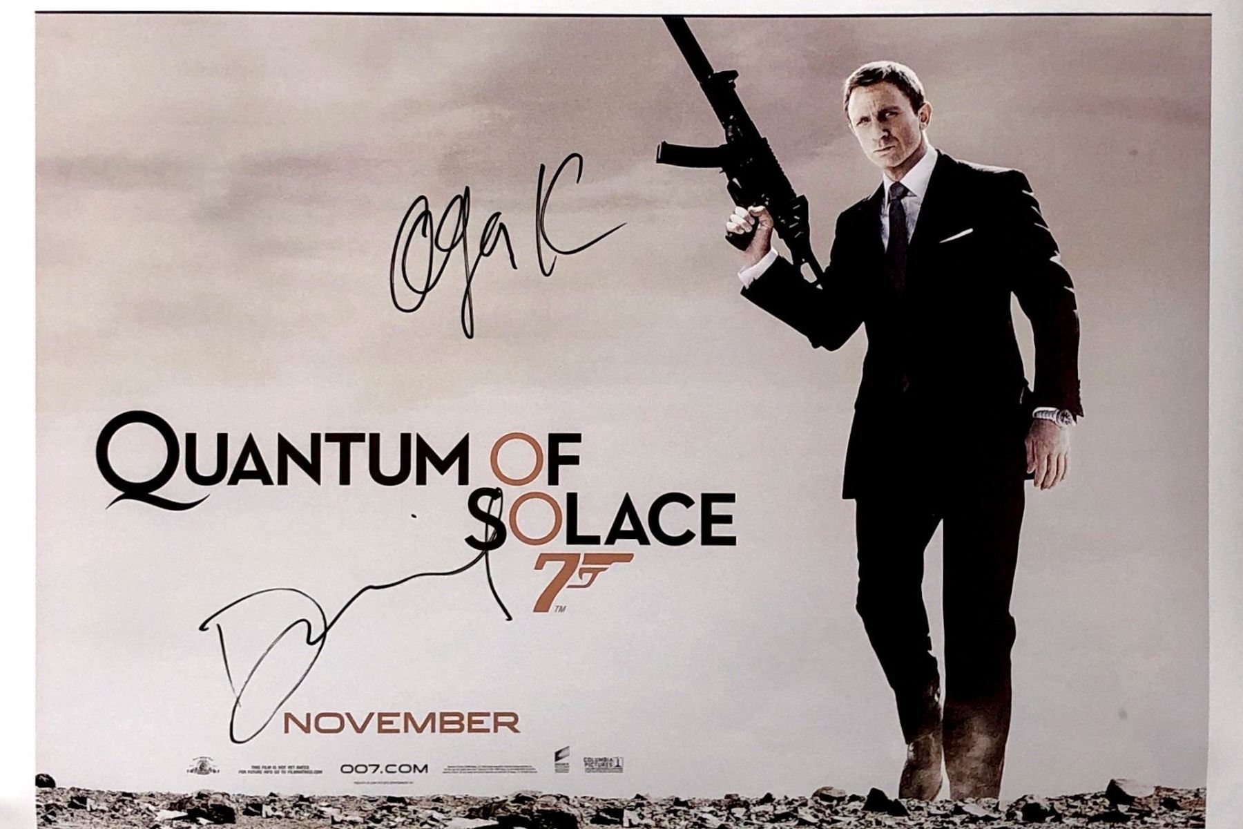 Daniel Craig Autographed James Bond 007 Poster
