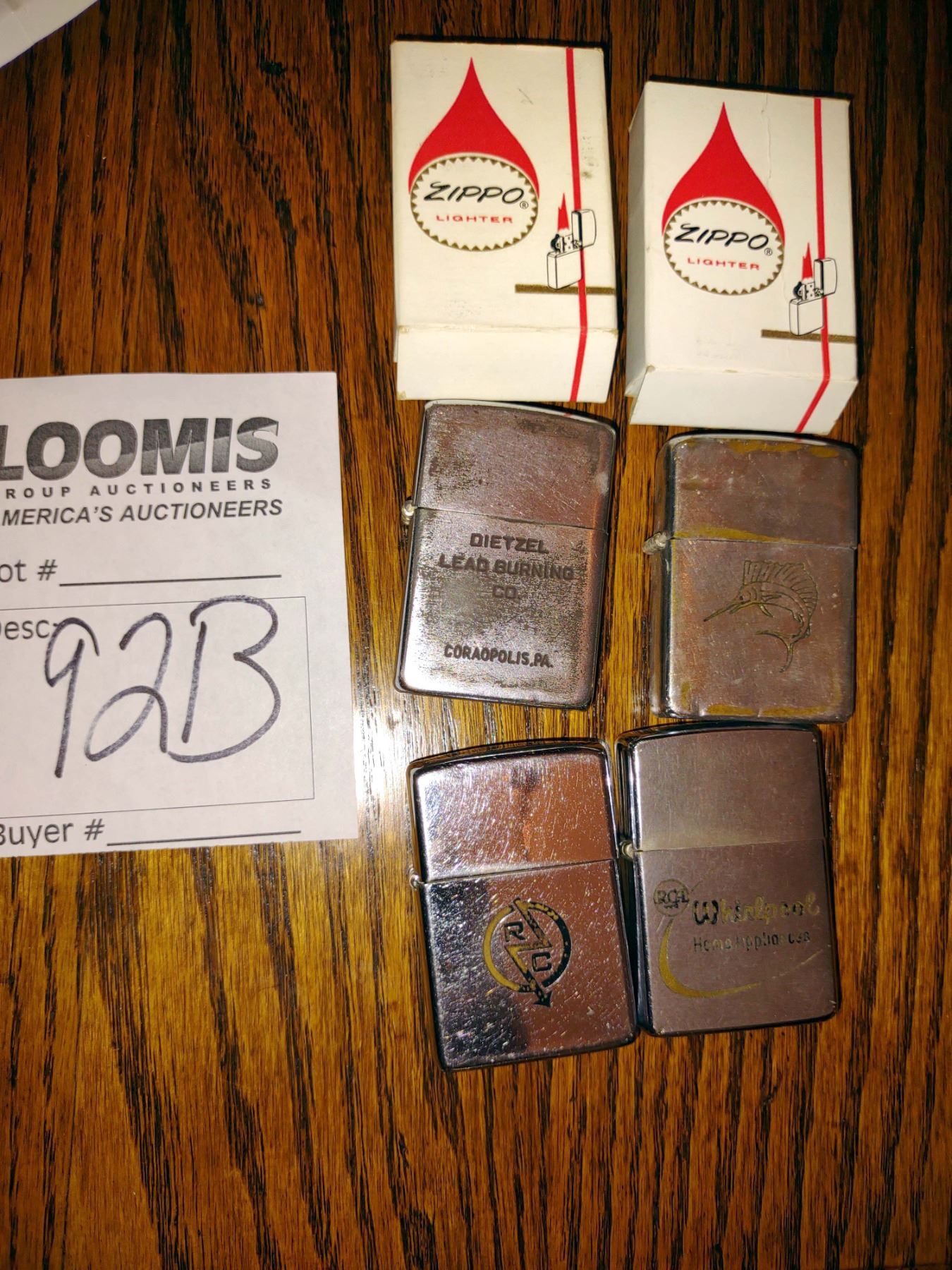 SET OF 4 ZIPPO LIGHTERS