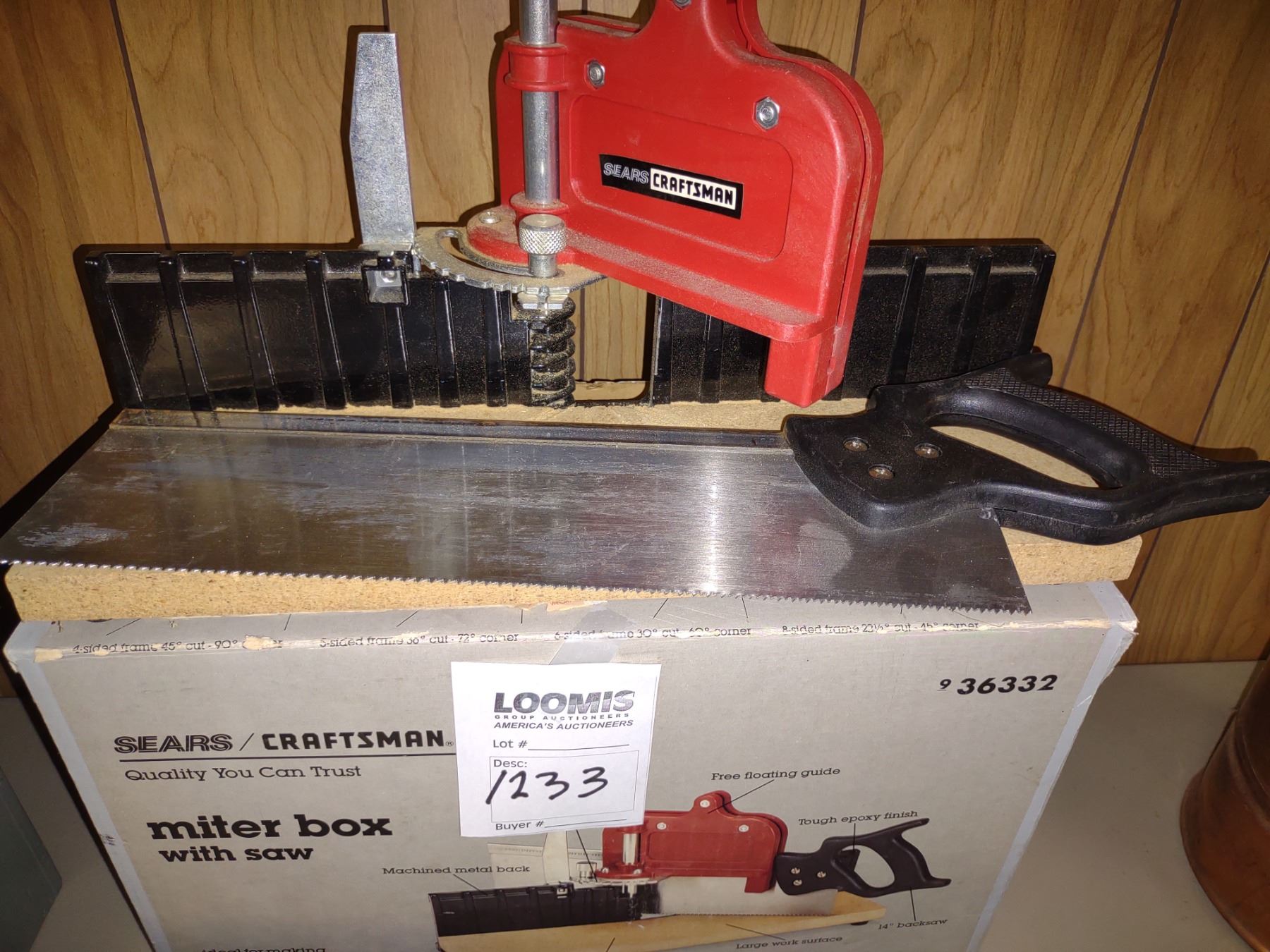 SEARS MITER BOX W/ SAW