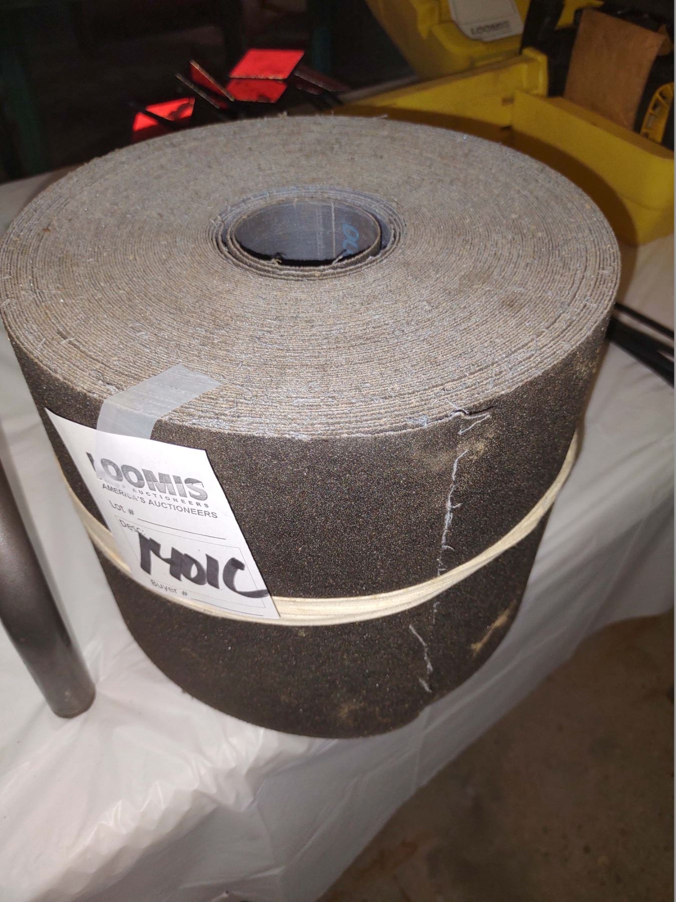 GIANT ROLL OF NORTON SANDPAPER, APPROX 8-12" WIDE X 100S OF FT LONG