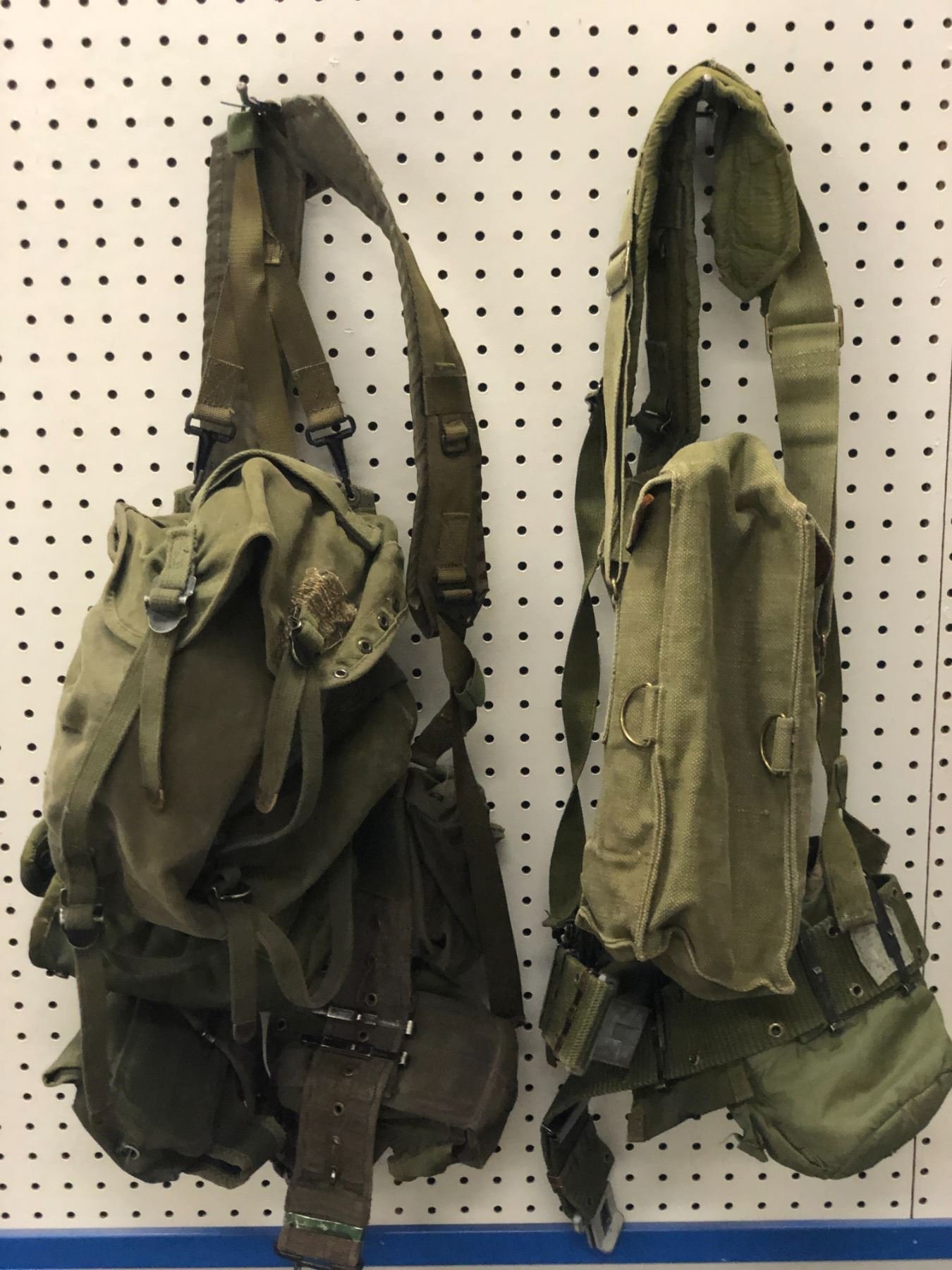 2 Millitary green army belt packs (From the superhero show)