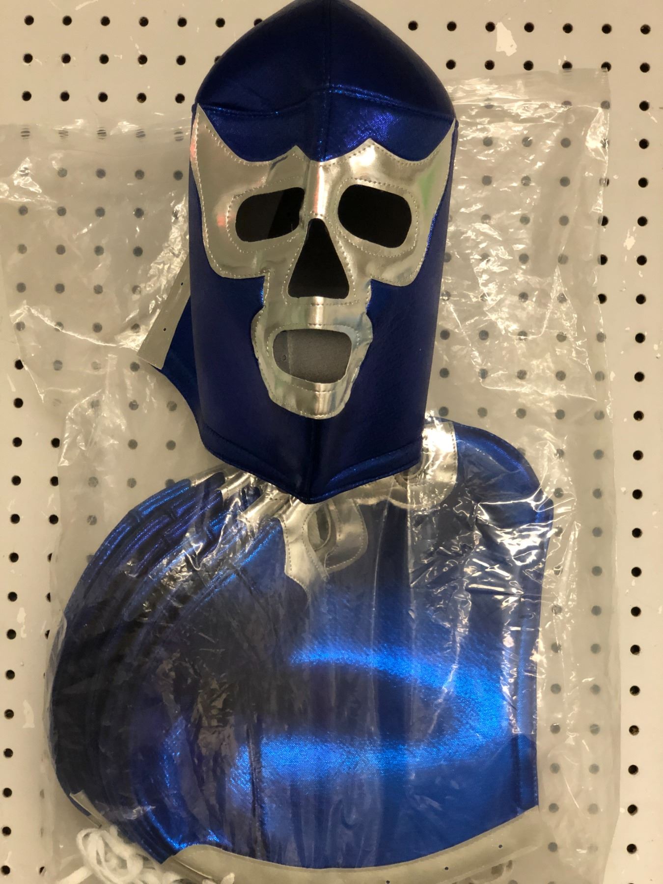 Group of 8 shiny dark blue & silver Luchador masks - ep. 409 Sc. 11 ...