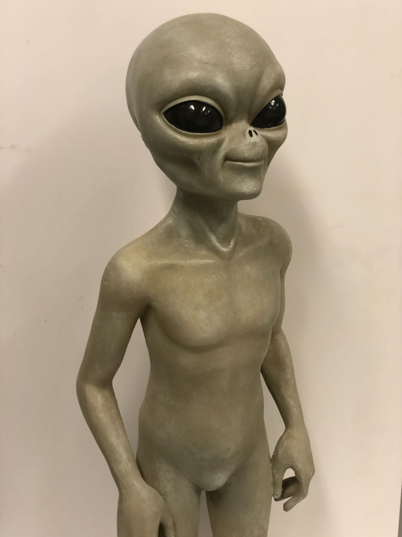 Standing grey alien figure - Approx 33" tall (From the superhero show)