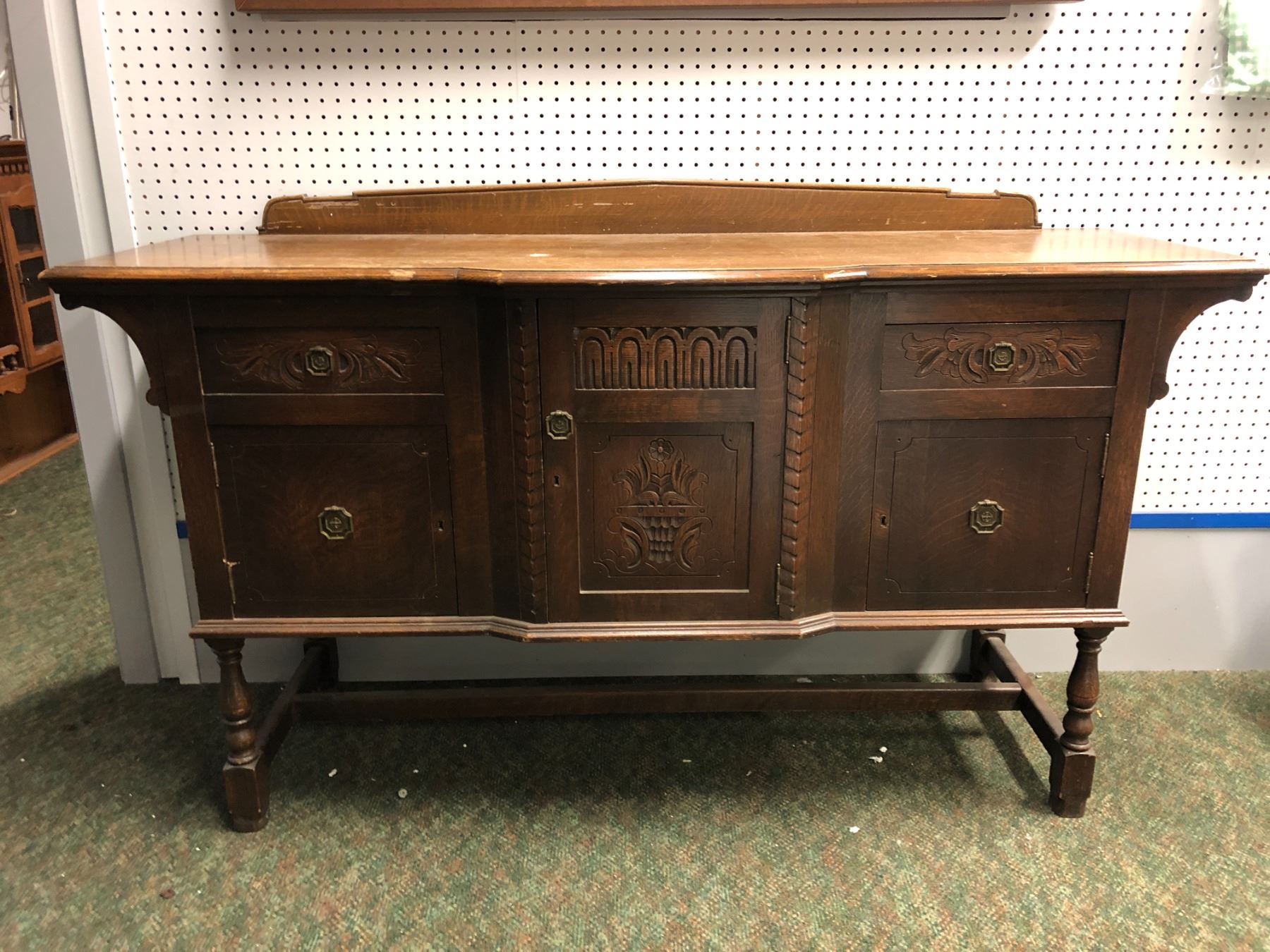 Antique oak sideboard buffet (From the superhero show)