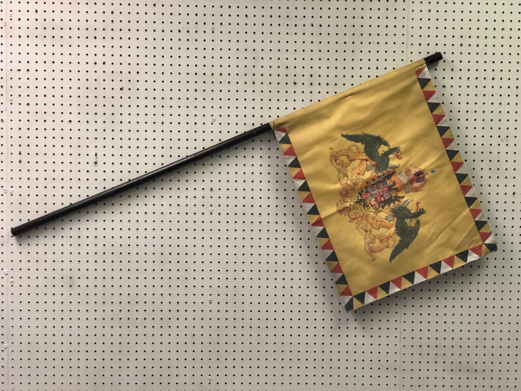Medieval "King Arthur" flag on 56" wooden pole (From the superhero show)