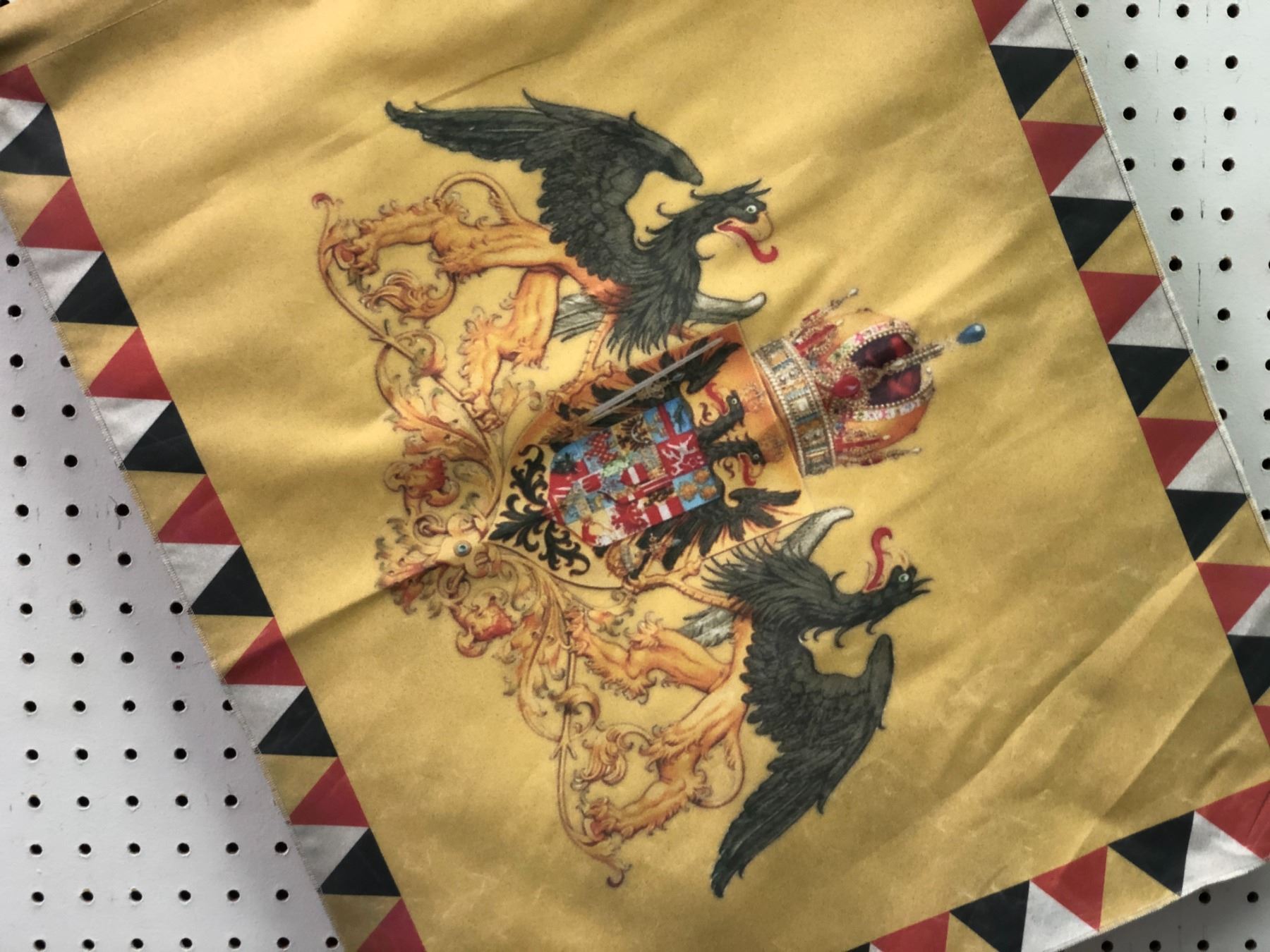 Medieval "King Arthur" flag on 56" wooden pole (From the superhero show)