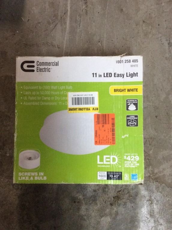 Commercial electric 11 inch LED spin light