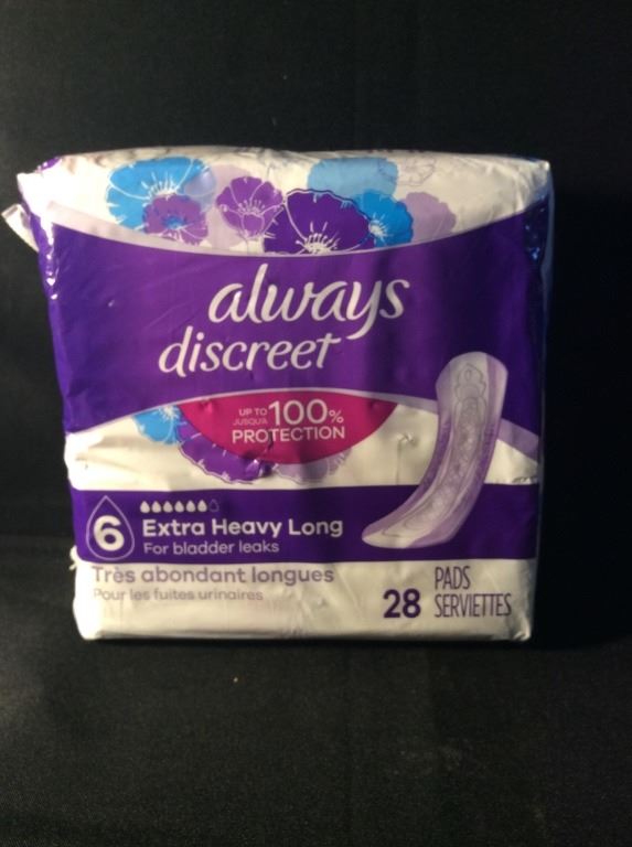 Always discreet extra heavy long 28 pads