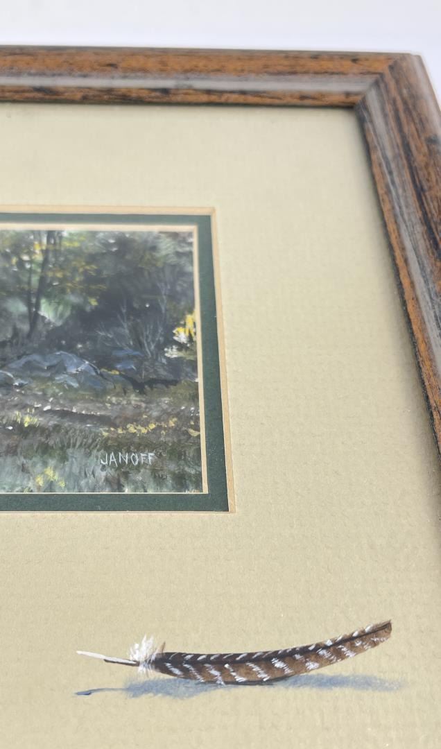 Larry Janoff Tom Turkey Gouache Painting Montana