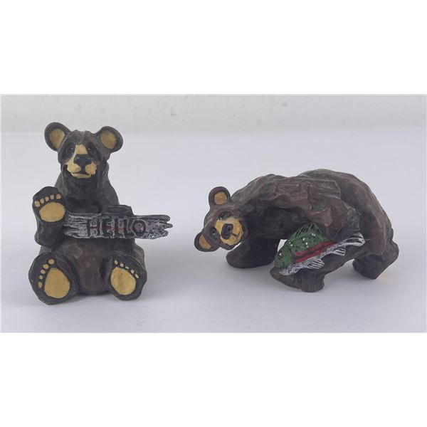 Pair Of Rick Rowley Bear Figures