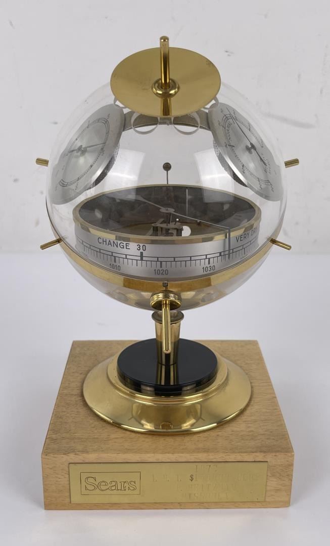 Mid Century Atomic Barometer Hygrometer Huger