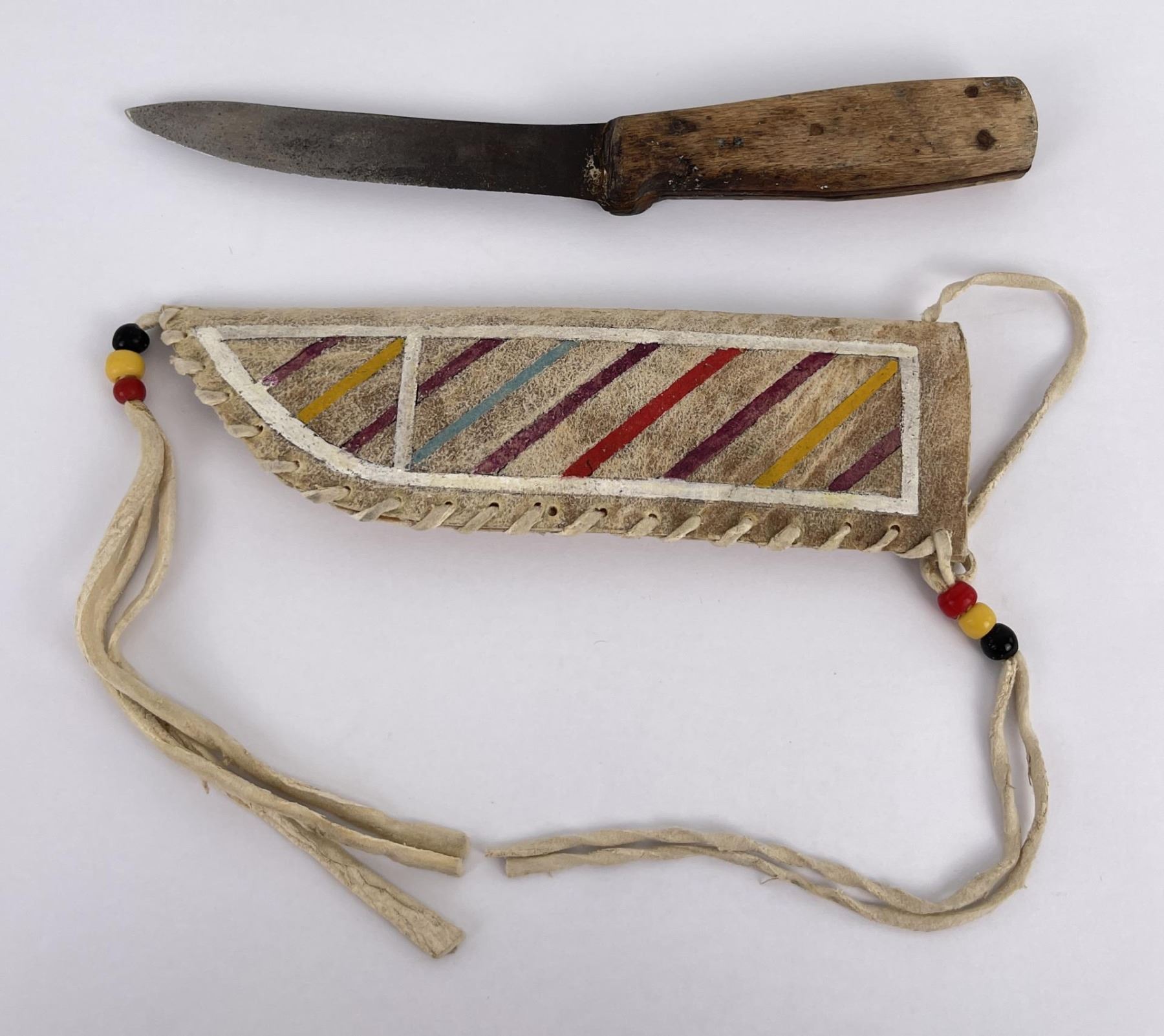 Plains Indian Painted Parfleche Knife Sheath