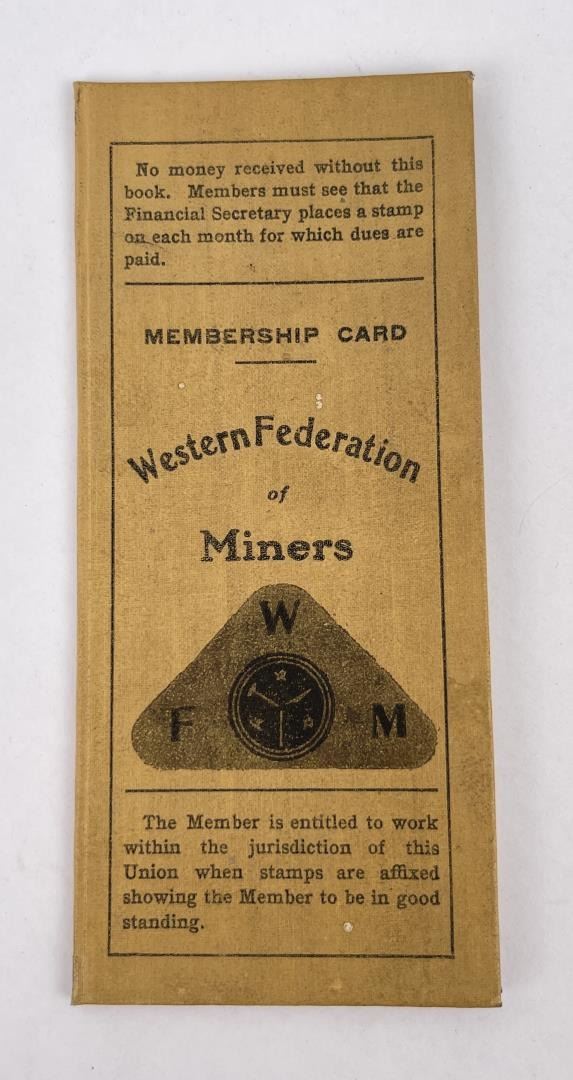 Western Federation of Miners Membership Card