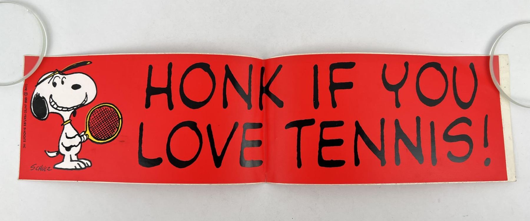 Peanuts Snoopy Honk Love Tennis Bumper Sticker