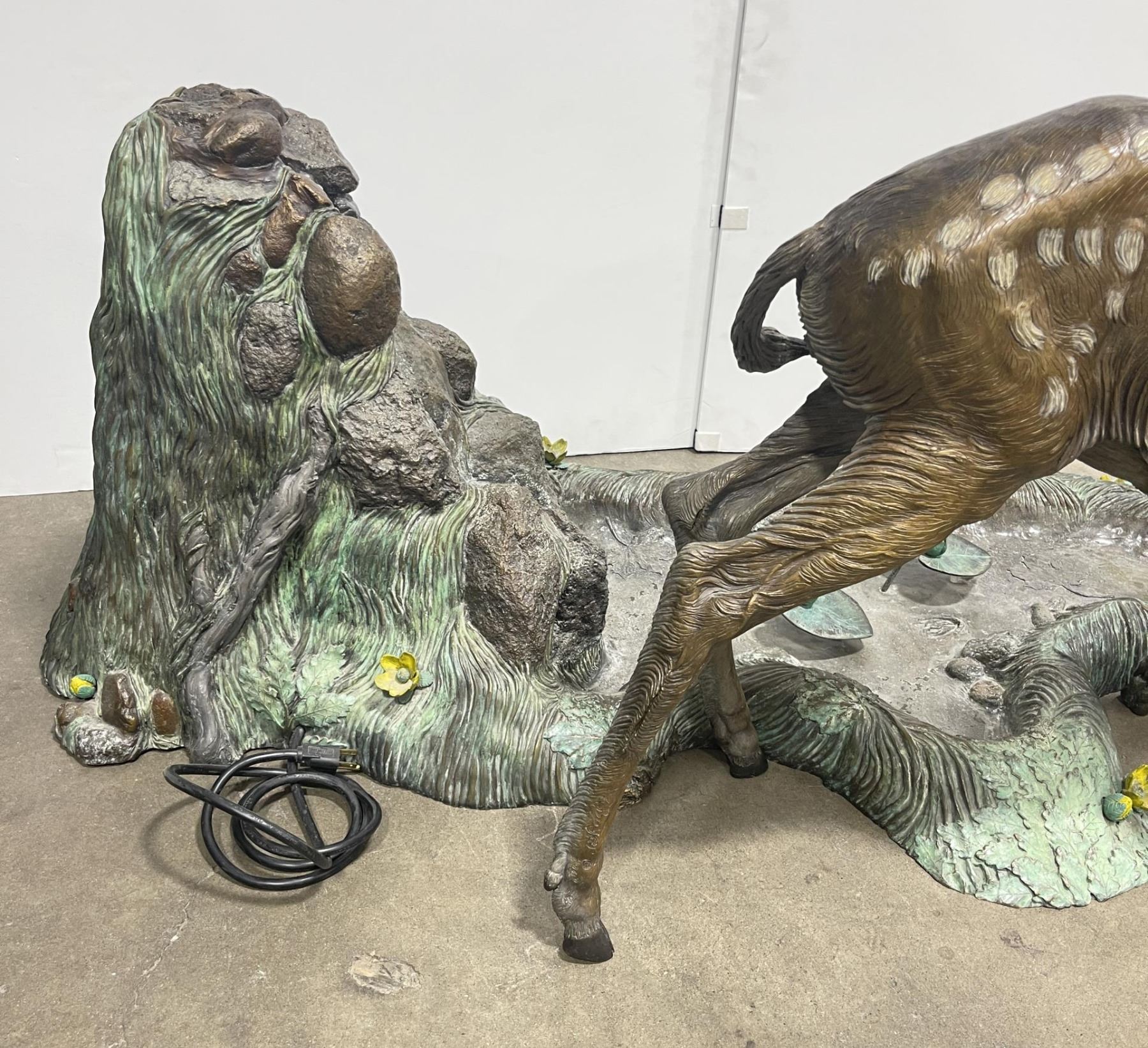 Fred Boyer Life Size Bronze Fawn Deer Garden