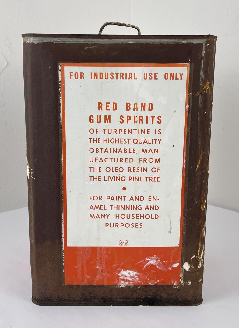 Red Band Turpentine 5 Gallon Tin Can