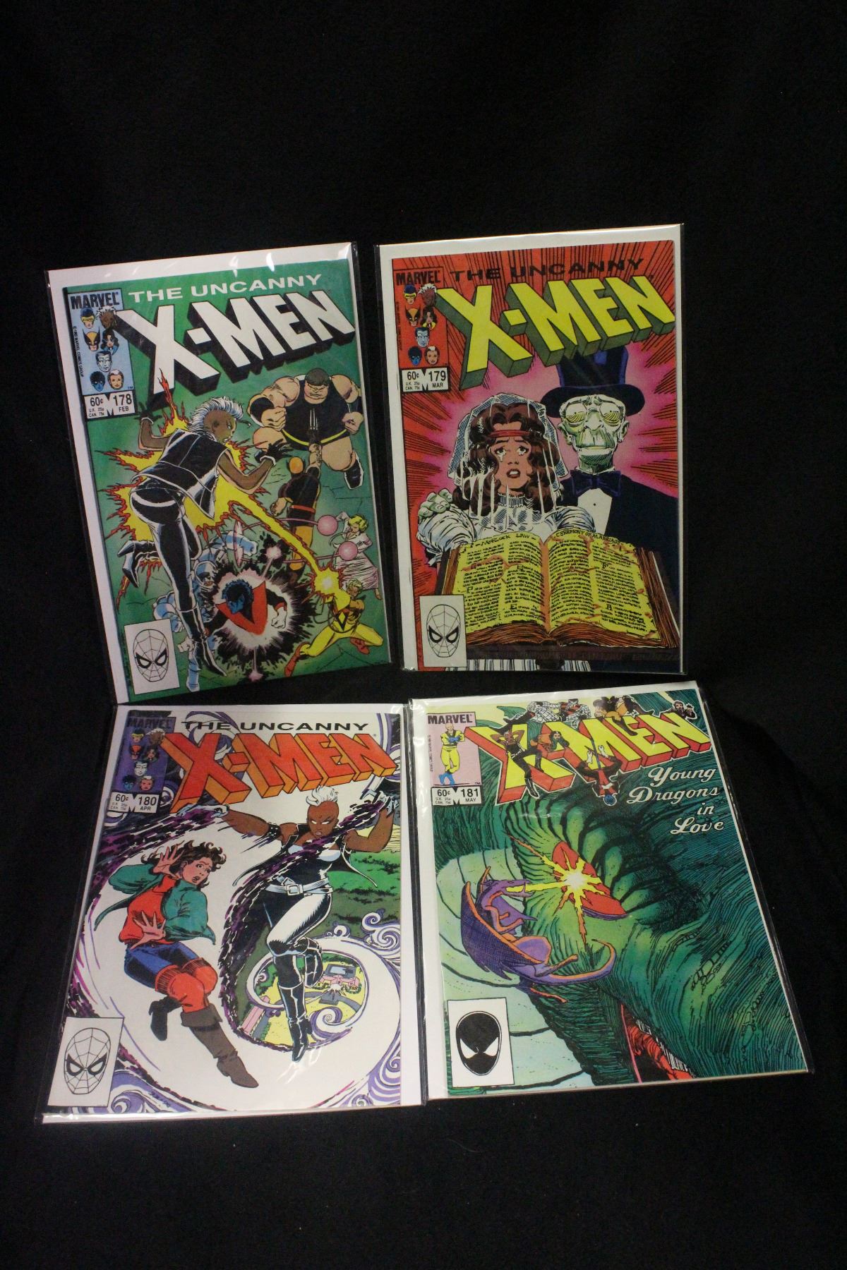 UNCANNY X-MEN #178 TO #181 LOT OF 4 COMICS