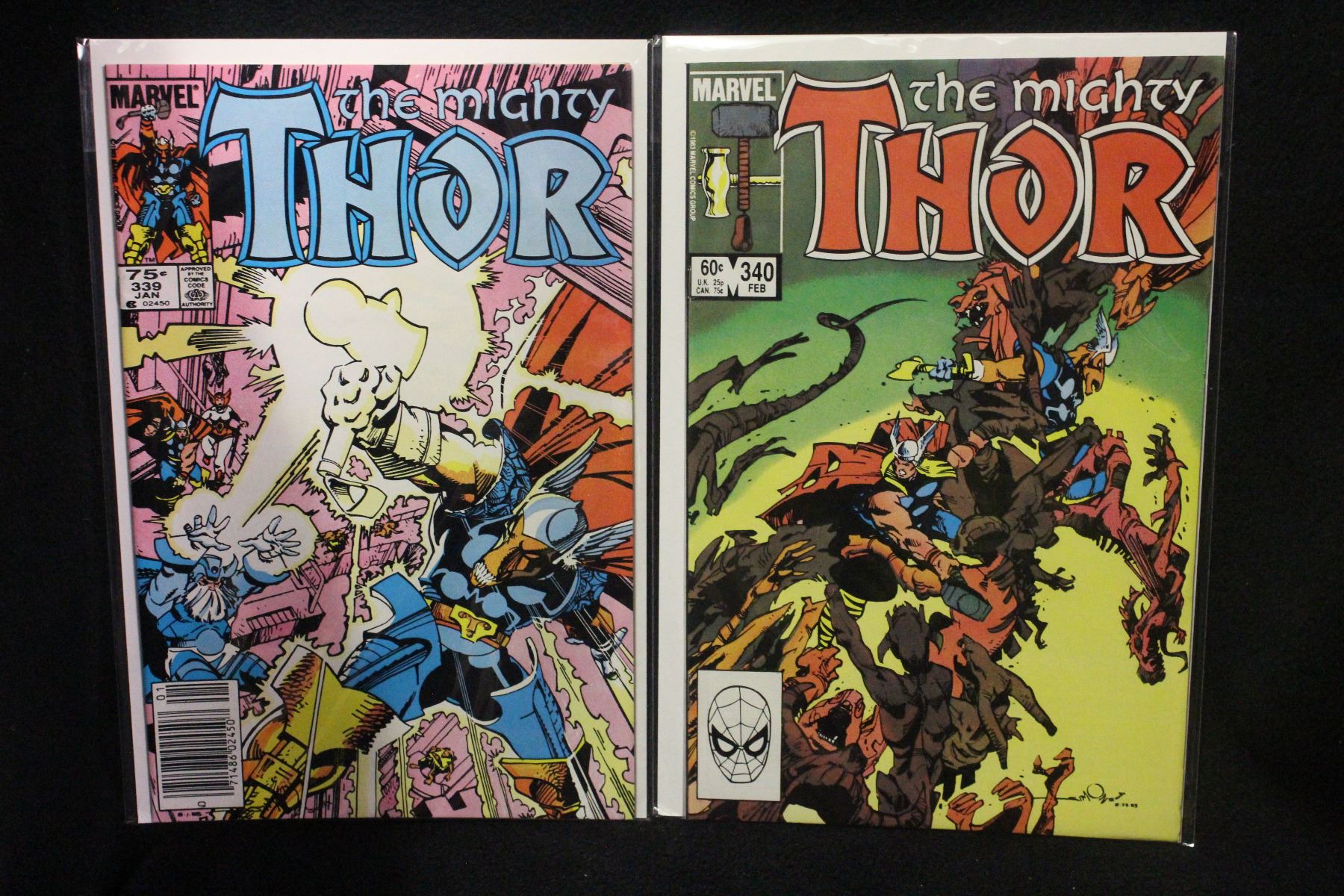 THOR #339 & #340 BETA RAY BILL STORY ARC LOT OF 2 COMICS