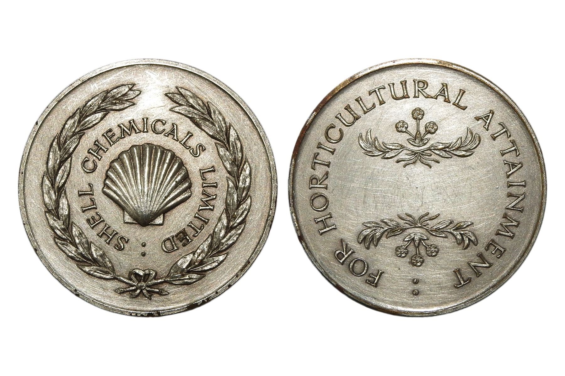 Shell Chemicals Medal, Silver plated medal for horticulture