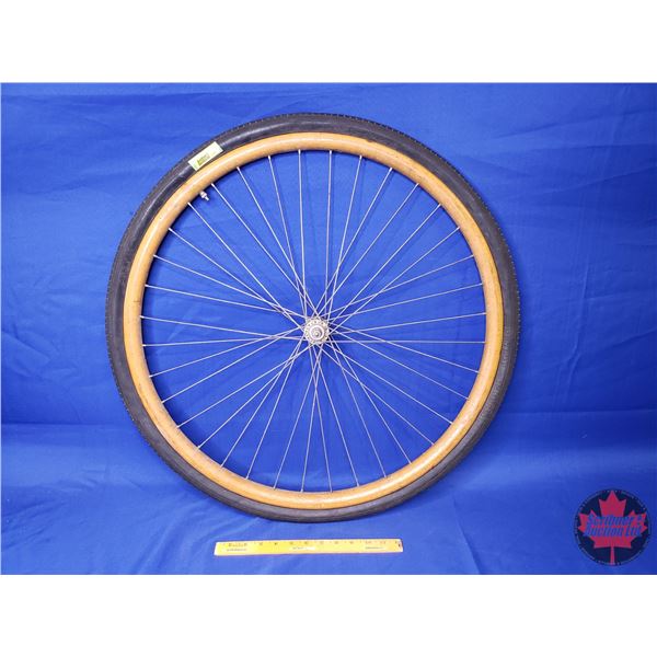 Wood Rim Bicycle Tire 28 X 1 1 2 SEE PICS Wood Rim Bicycle Tire 28 X 1 1 2 SEE PICS