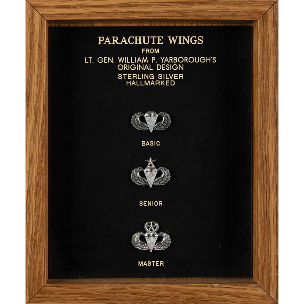William P. Yarborough Parachute Wings Display