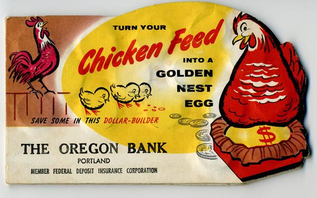 Vintage Bank Coin Saving Card (COI-079)