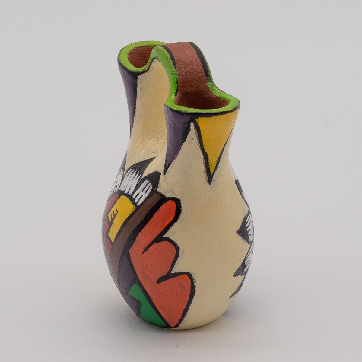 Vintage Tesuque Pueblo Pottery Wedding Vase