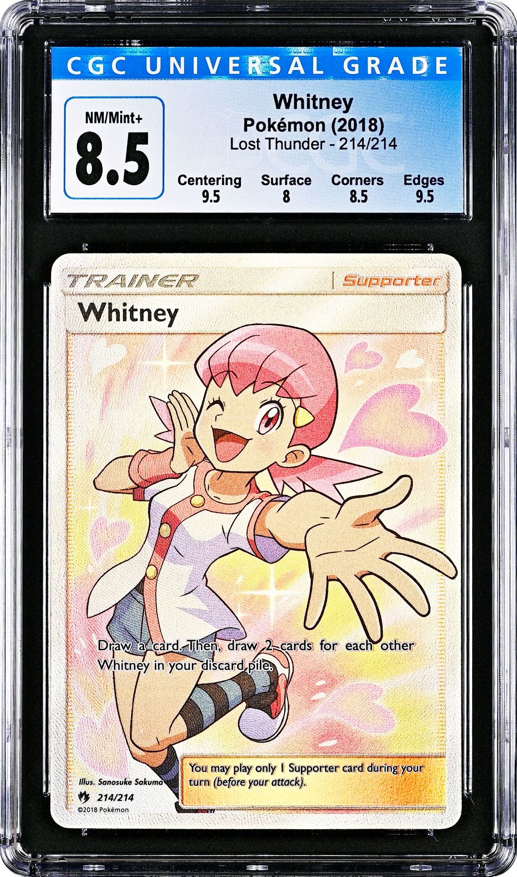 Pokemon: 2018 Whitney Lost Thunder Full Art (CGC 8.5)
