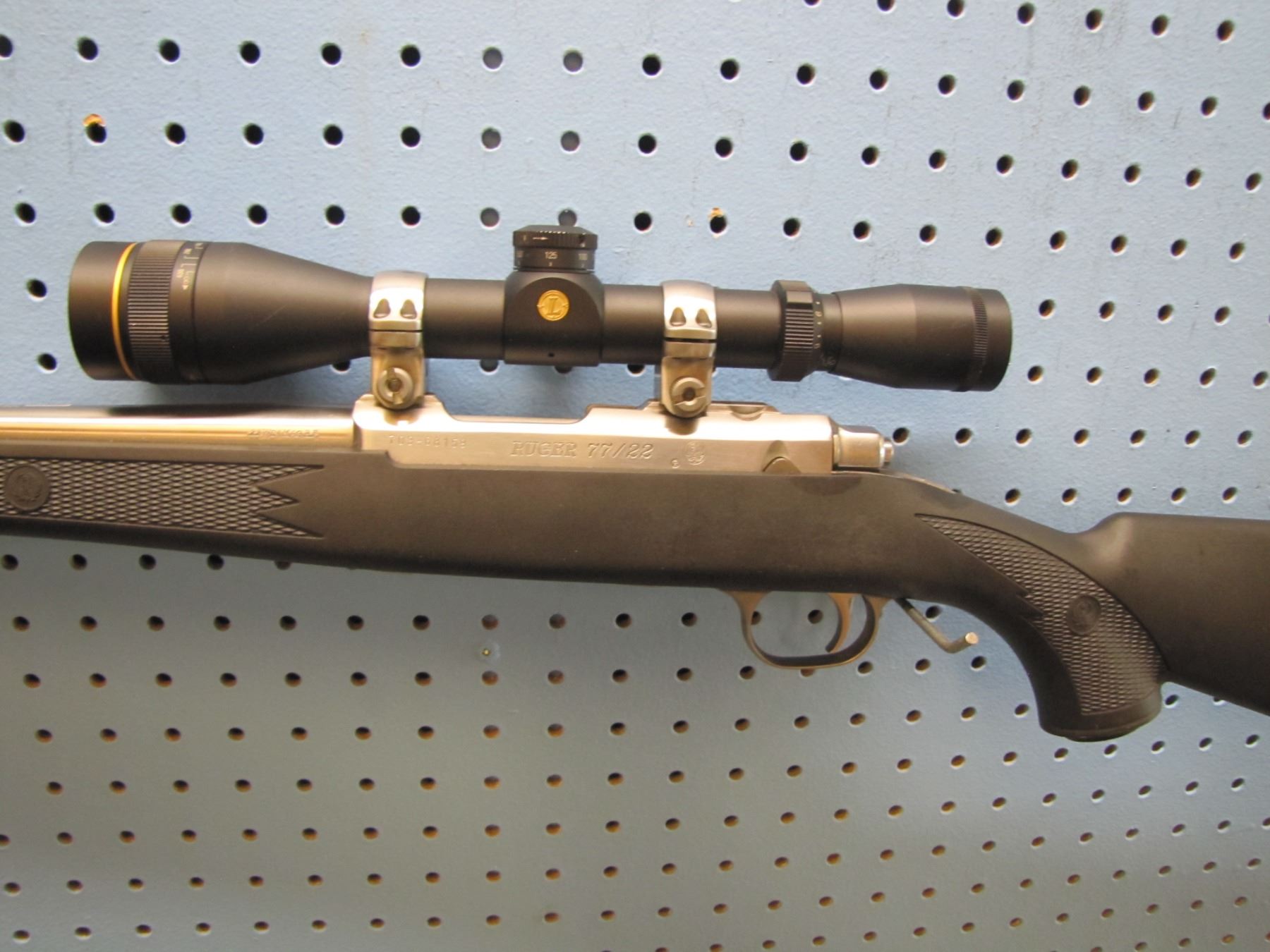 Ruger 77 / 22; Bolt action; 22 win mag rim fire ; stainless steel ...