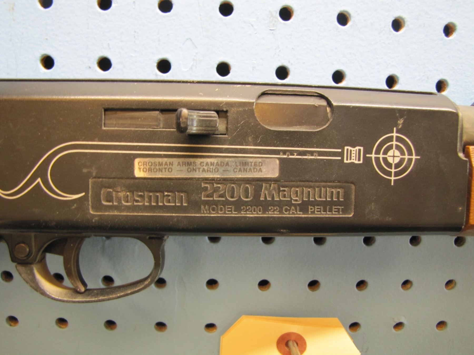 Crossman 2200 magnum 22 caliber pellet gun ; some rust visible on barrel