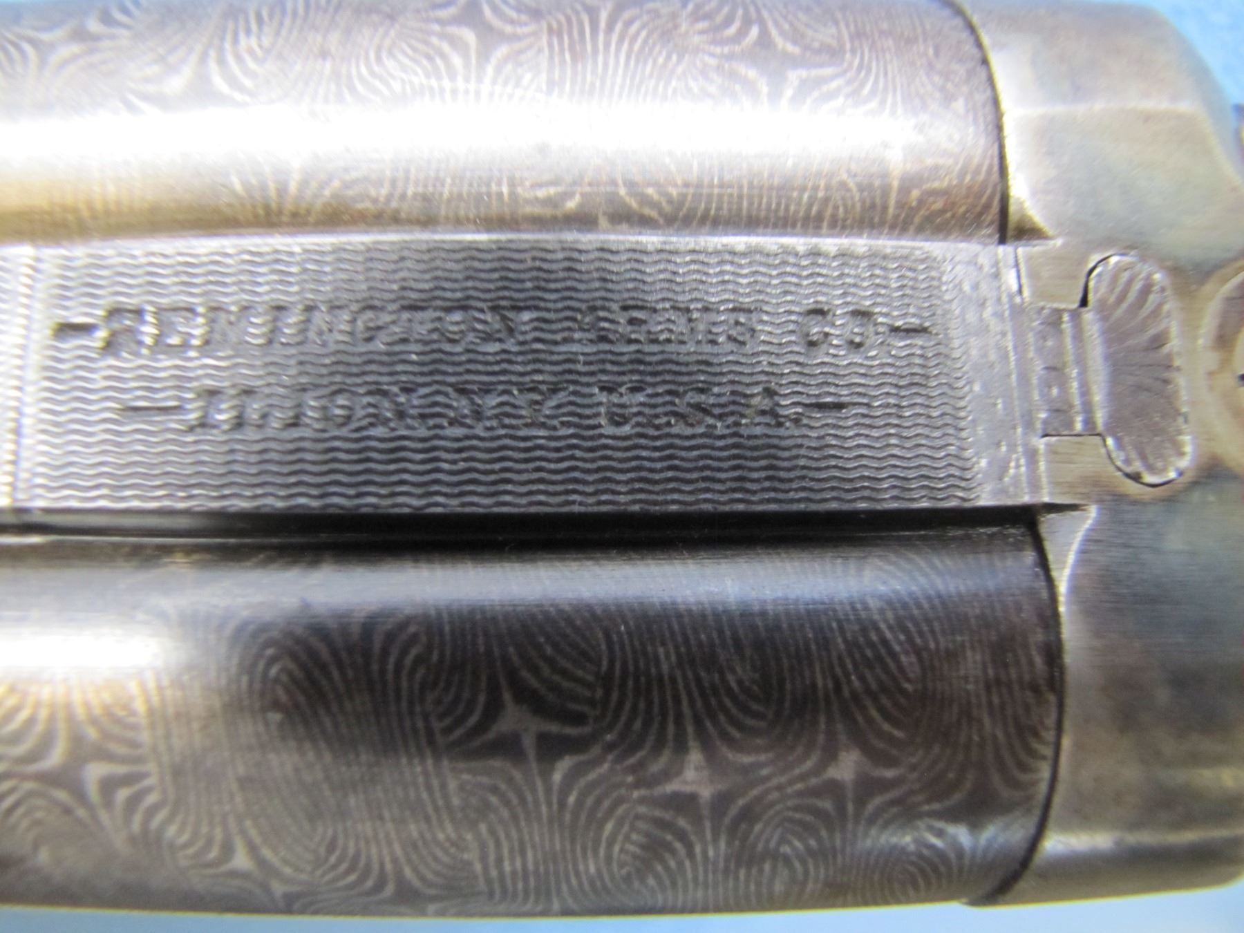 Remington; double barrel shotgun; 12 gauge ; Exposed hammers ; Damascus ...