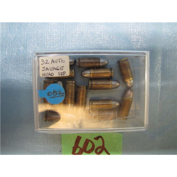 Box of 14 rounds 32 ACP pistol ammunition savage headstamp