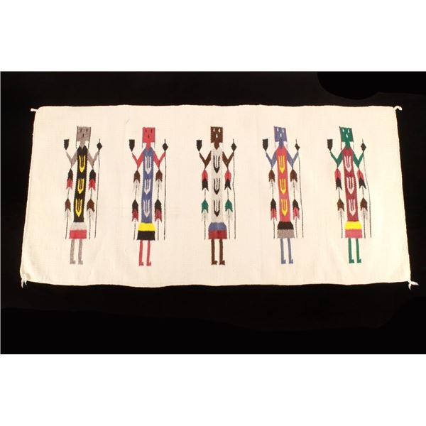 Navajo Yei Be Chei Polychrome Wool Rug c. 1950's
