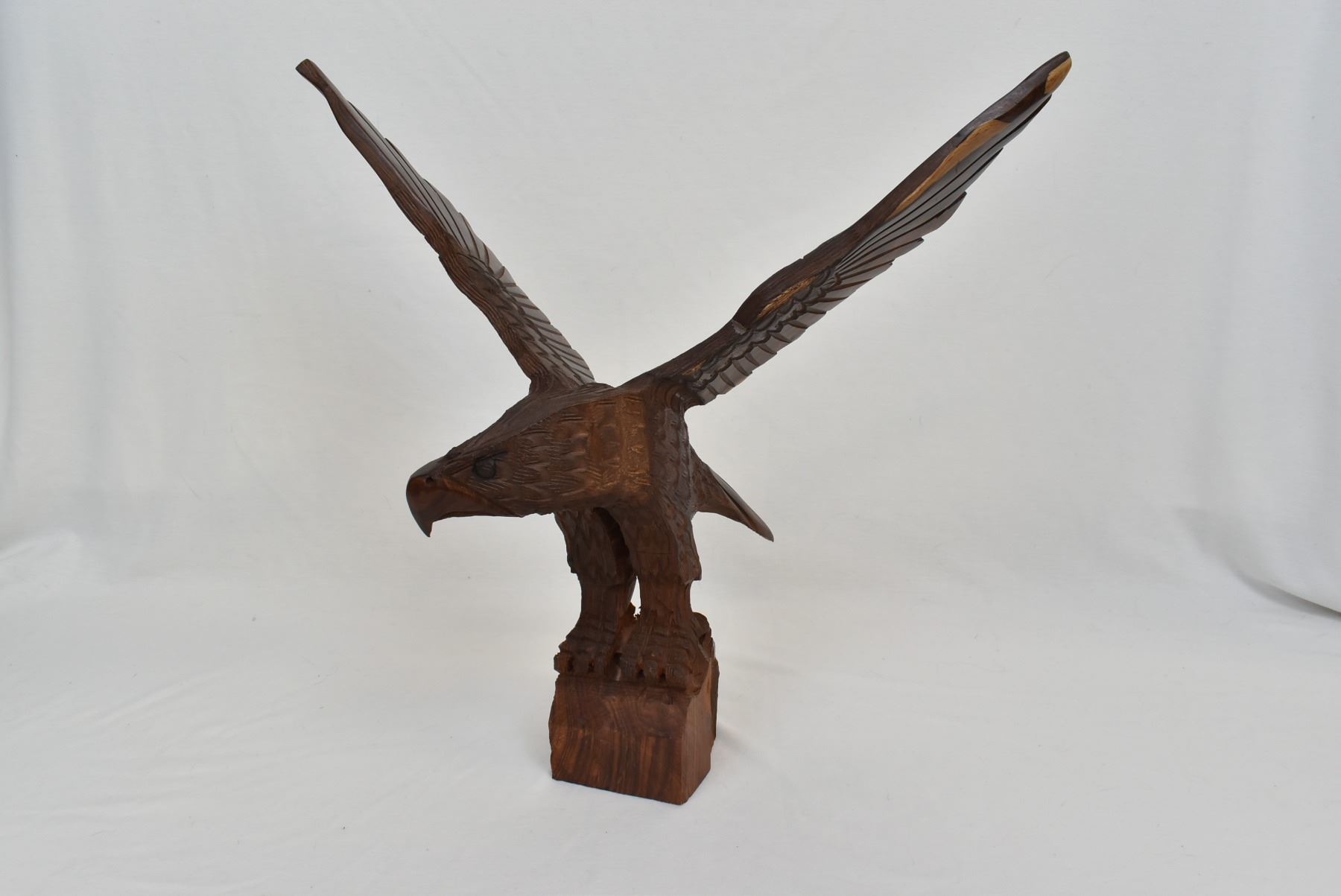 Seri Indian Carved Desert Ironwood Eagle Statue