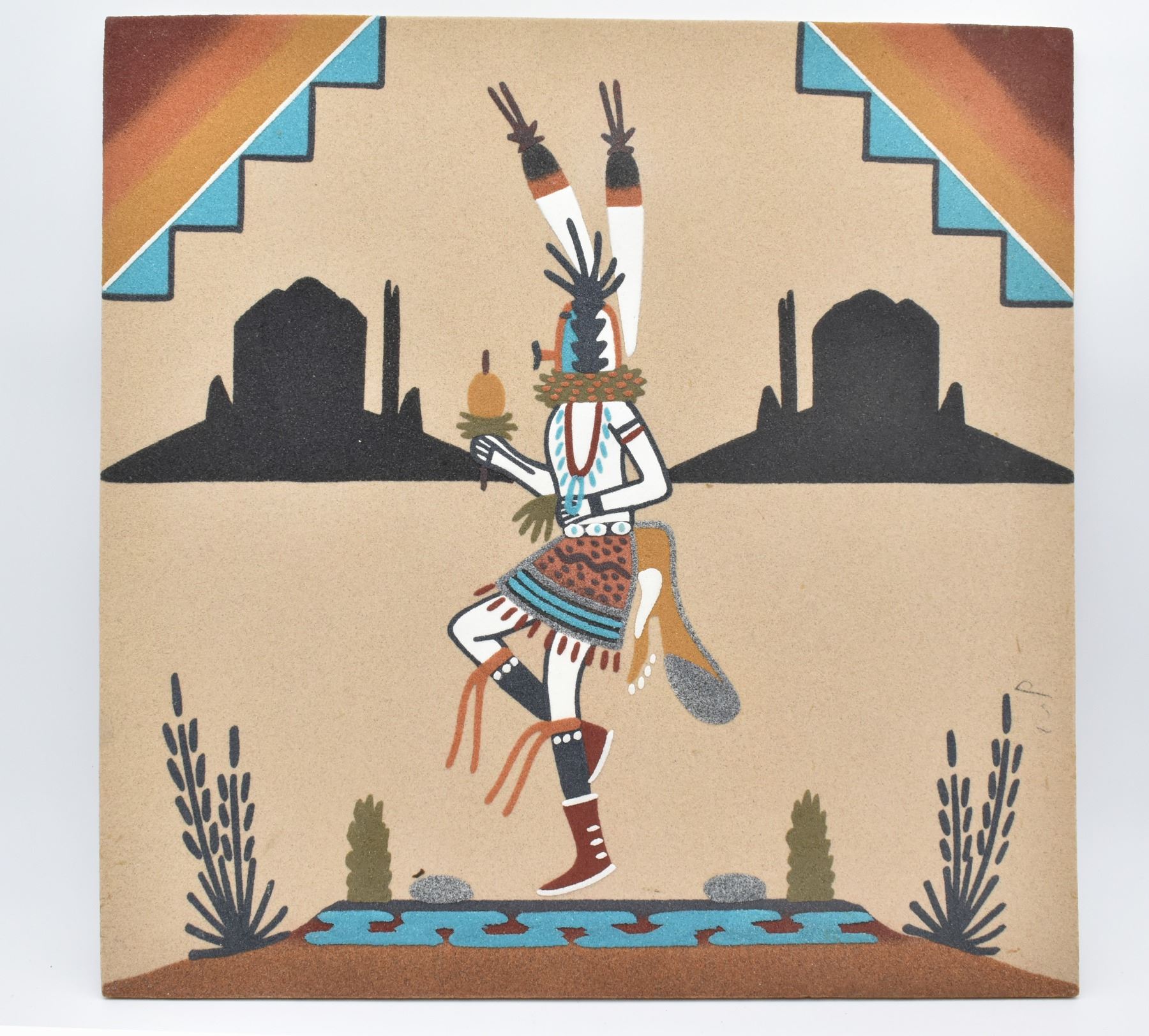 Navajo Yei-Bei-Chai Dancer Sand Painting,Watchman